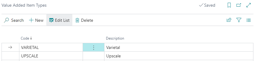 SilverLeaf Value Added Item Types