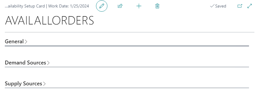 SilverLeaf Item Availability Setup List